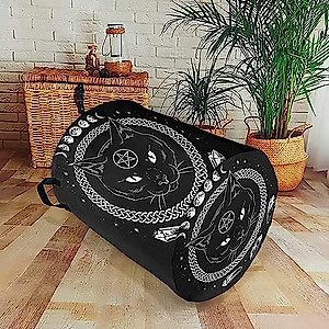 Laundry Basket Witch Wiccan Gothic Moon Phase Witchcraft Cat Laundry Hamper Foldable Storage Basket for Bathroom Room Home Decor