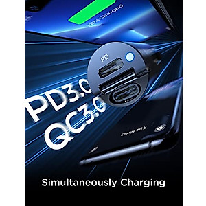 USB C Car Charger Adapter, AINOPE 72W USB C Car Faster Charger with Mini and All-Metal Body, PD 36W & QC 36W Type C Car Charger Compatible with Magsafe Car Mount, iPhone 14/13/12, iPad Pro, PPS 25W