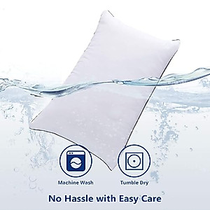 JOLLYVOGUE Bed Pillows Standard Size Set of 2, Cooling and Supportive Full Pillow 2 Pack for Side and Back Sleepers, Down Alternative Hotel Collection Sleeping Pillows, 26x20 Inches