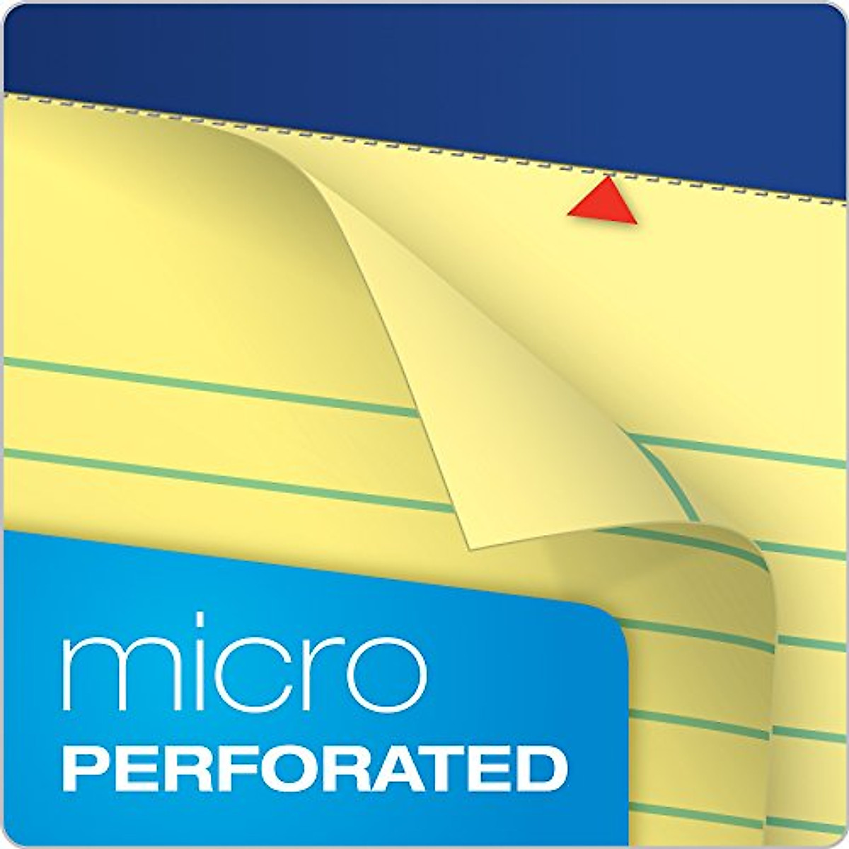 Ampad TOP20230 20-230 Evidence Perf 8-1/2x14 Pads, Wide Rule, Red Margin, Canary, 50 Sheets, Dozen