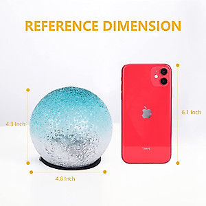 Afirst Solar Table Light - LED Glass Outdoor Table Lantern Lamps Solar Powered Hollow Projection Waterproof Globe Ball Night Lights for Garden,Patio,Yard, Party Decorations, 4x5 inch