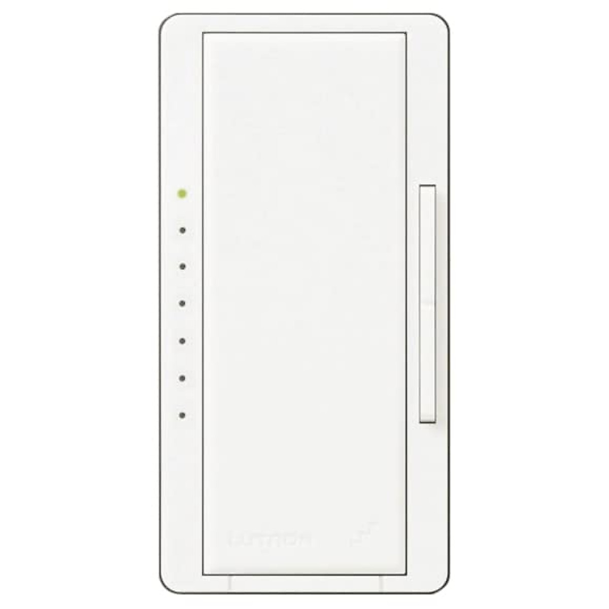 600W Max. CFL/LED or Incandescent/Halogen Dimmer - Tap & Rocker Switch - White - 120V Lutron Maestro MRF2-6CL-WH