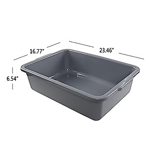 Tstorage 36 Liter Commercial Large Plastic Bus Box, Restaurant Bus Tubs, 4 Packs