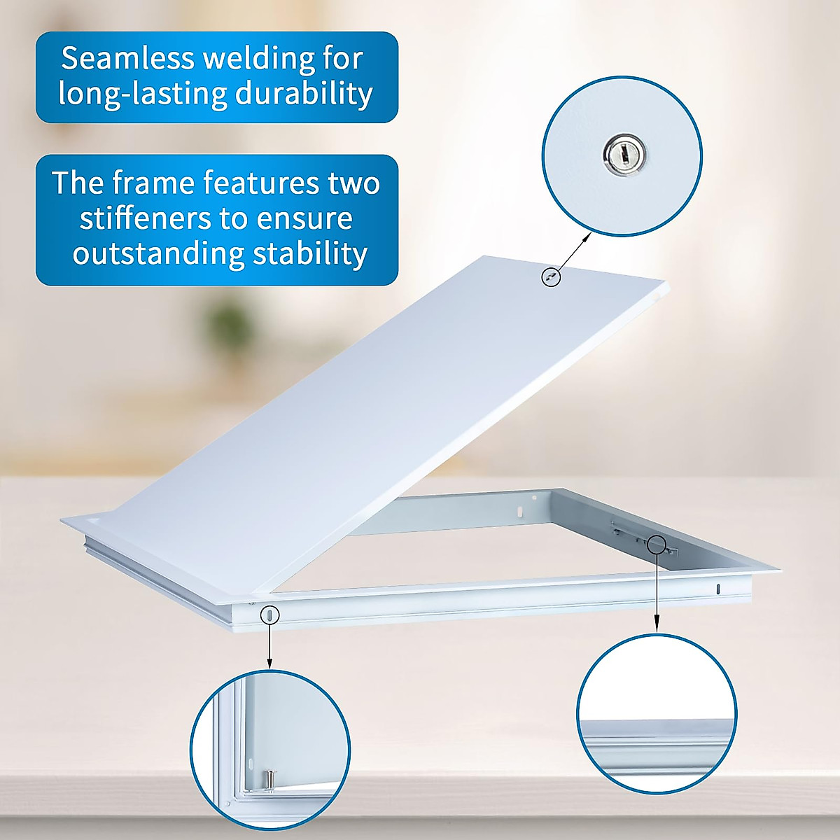 Access Panel 24 x 24,Metal Access Door,Built-in Lock,Aluminum Galvanized -Antioxidant/Fire Resistant,Access Panel for Drywall,Ceilings, Electrical, Plumbing,Access Door for Drywall,Metal Access Panel