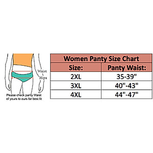 Iheyi 6 pieces Underwear Basic Women Bikini Panty S-XL (2XL)