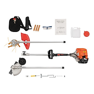 Weed Wacker, 33CC Cordless Weed Eater, 0.81kw Powered, 2-Stroke Gas-Powered Brush Cutter, Lawn Edger, Hedge Trimmer Grass Trimmer Tools for The Garden and Yard