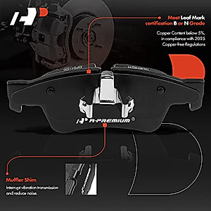 A-Premium 13 inch(330.3 mm) Rear Solid Disc Brake Rotors + Ceramic Pads Kit Compatible with Select Mercedes-Benz Models - W164 ML320/ML350/ML450/ML500, W251 R320/R350/R500, 6-PC Set