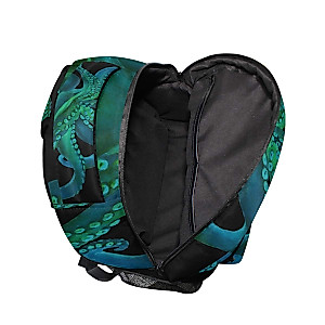 ALAZA Watercolor Octopus Large Backpack for Kids Boys Girls Student Personalized Laptop iPad Tablet Travel School Bag with Multiple Pockets