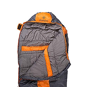 Stansport Glacier Mummy Sleeping Bag 3.1 LB, orange, 86" l x 34" w