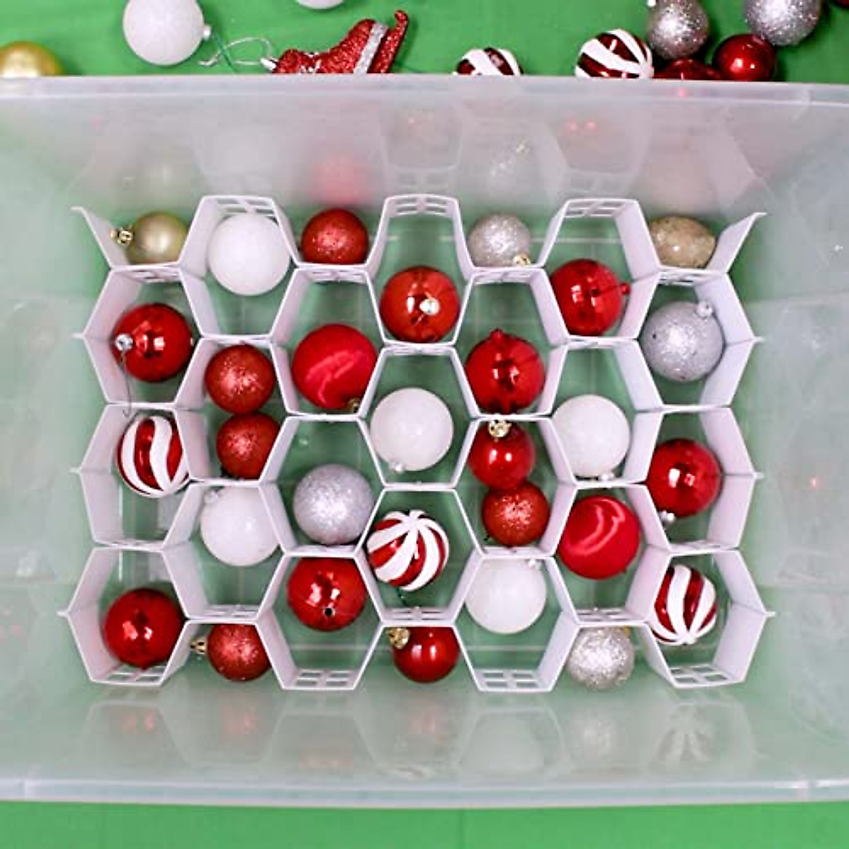 Bee Neat Honeycomb Drawer Organizer for Socks, Underwear, Panties, Belts, Ties, Christmas Ornaments - Underwear Drawer Organizer & Sock Organizers for Dresser Drawers - One Size