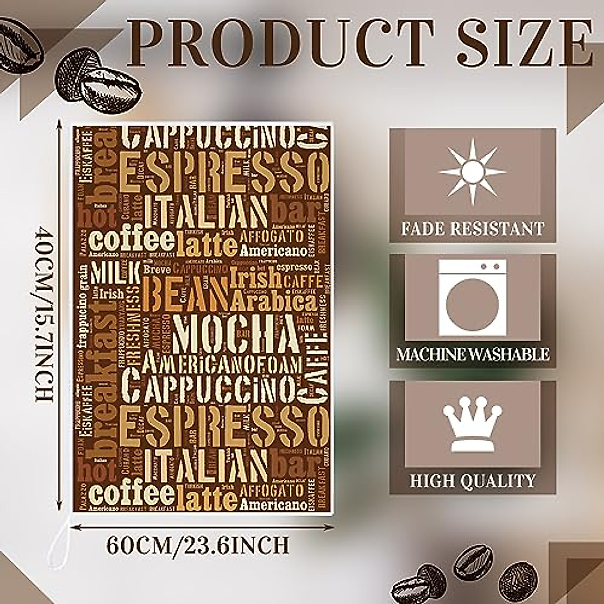 4 Pieces Kitchen Towels, Coffee Kitchen Hand Towels, Dish Towels, Absorbent Decorative Dish Cloths, Gifts for Farmhouse Housewarming (Vehicle Style)
