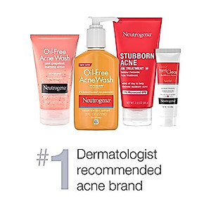 Neutrogena All-In-1 Acne Control Daily Face Scrub to Exfoliate & Treat Acne, with 2% Salicylic Acid Acne Medication, Exfoliating Acne Facial Scrub for Acne Marks & Breakouts, 4.2 fl. oz, Pack of 3