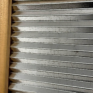 Lehman's Galvanized Steel Manual Washboard, Rub-A-Dub, Wavy, V Crimp, for Function, Decor, or Music, Small 18 in x 8.5 inches