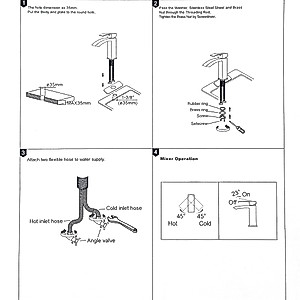 aquo Bathroom Faucet - 7" Height Sink Faucet Fits Variety Bathroom Sink, Nicely Preventing Leaking Issue by Brass Bathroom Sink Faucet Inner Hoses Design, Brushed Nickel