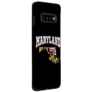Galaxy S10 US Citizen Proud America State Flag Land Map Maryland Case
