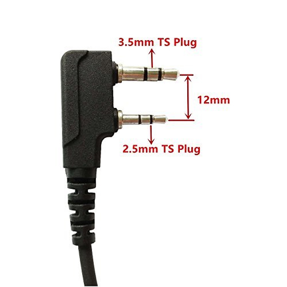 KS K-STORM Surveillance Acoustic Tube Earpiece Headset with MIC Compatible with Kenwood Two Way Radio, PU Material, Black (Compatible Kenwood)