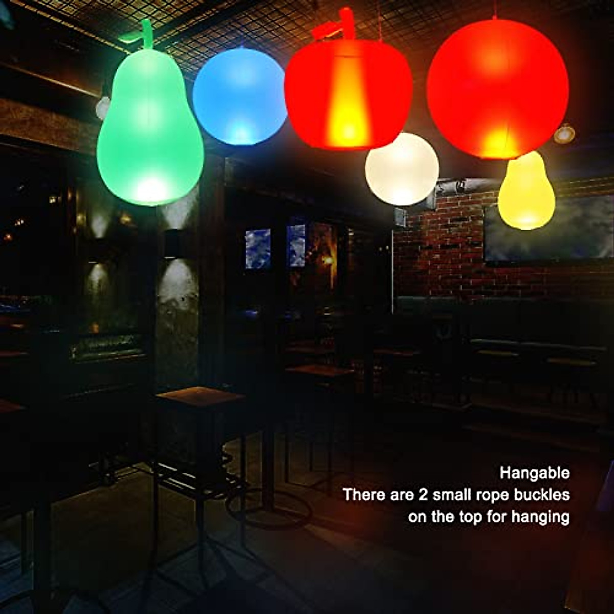 Floating Pool Lights, LED Night Light Ball, Avocado Shaped Waterproof Inflatable Glowing Ball Pond Lights with Remote Control 16 Colors Changing for Party Wedding Garden Decor