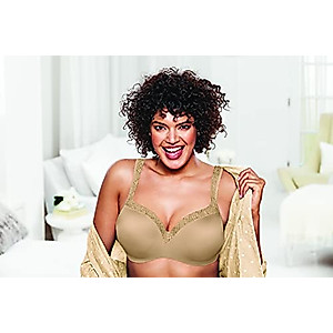 PLAYTEX Womens Secrets Underwire Full-coverage Balconette T-shirt For Full Figures, Us4823 Bra, Nude, 38C US