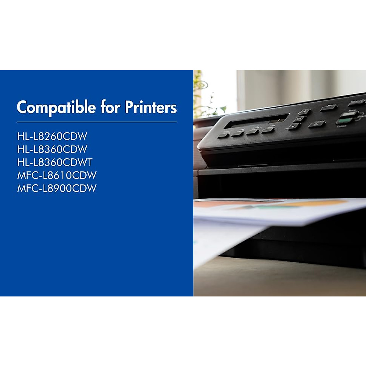 TN431 TN-431 Toner Cartridges 4-Packs: TN433 Standard Yield TN 431 Toner Replacement for Brother TN-431BK TN-431C TN-431M TN-431Y MFC-L8900CDW HL-L8360CDW HL-L8260CDW MFC-L8610CDW HL-L8360CDWT Printer