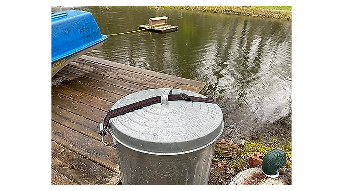 Heavy Duty Adjustable Garbage Strap for Secure Garbage Cans