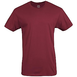 Gildan Men's Crew T-Shirts, Multipack, Style G1100, Navy/Charcoal/Cardinal Red (5-Pack), 2X-Large