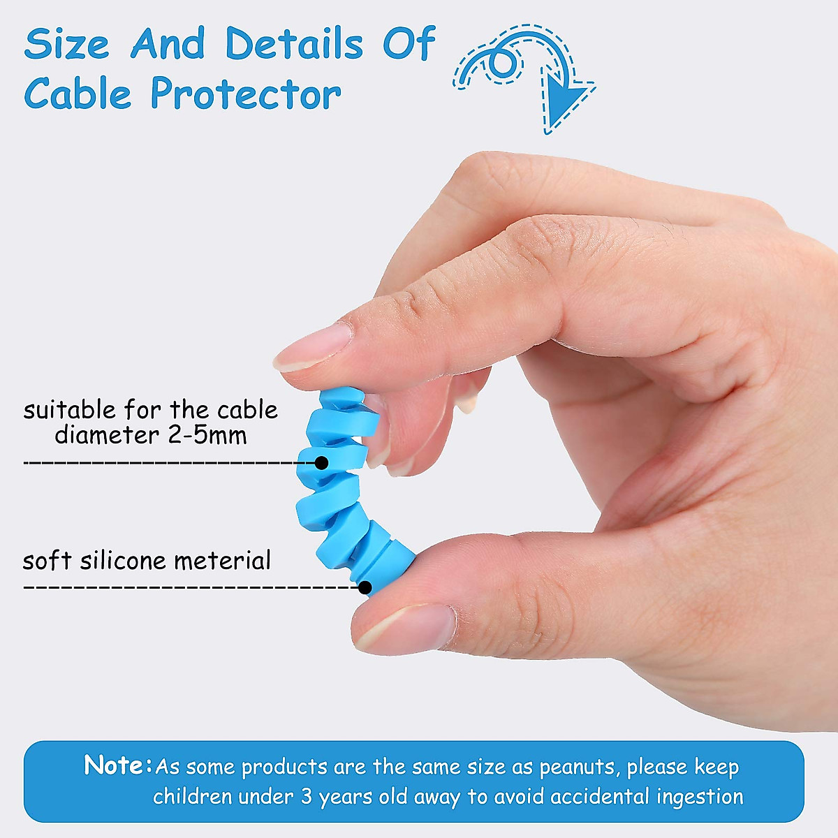 Frienda 30 Pcs Phone Protect Accessory Charging Cable Protectors Cute Charger Protectors Cord Protector Cord Saver USB Charger for Cellphone Data Lines(30 Pieces)