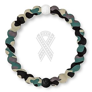 Lokai Silicone Beaded Bracelet for Veterans Awareness - Medium, 6.5 Inch Circumference - Jewelry Fashion Bracelet Slides-On for Comfortable Fit - Veterans Awareness Bracelet for Men, Women & Kids