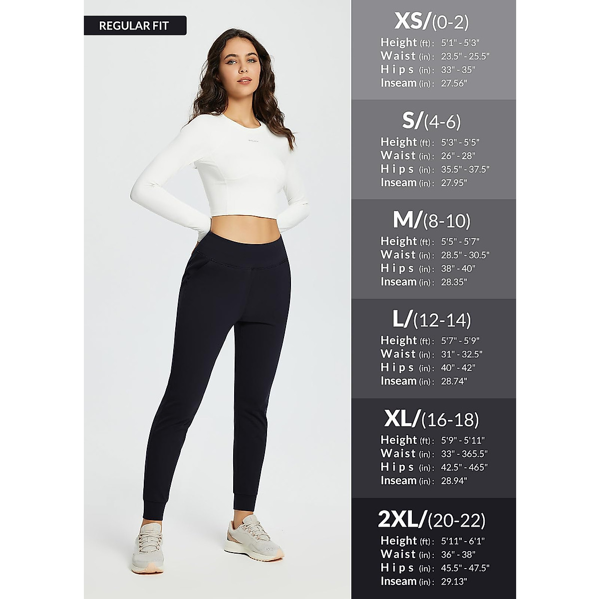 BALEAF Women's Fleece Lined Joggers Waterproof Thermal Hiking Pants Sweatpants Track Pants Winter Clothes Running Gear Black M