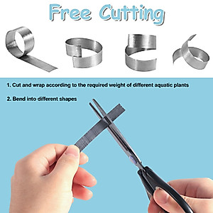 XIHIRCD 15pcs Aquarium Plant Weights, Bendable Fish Tank Plant Weights Metal Aquarium Plant Over Weight Anchors Cuttable Aquatic Plant Anchors for Ponds Aquarium Prevent Plants Floating