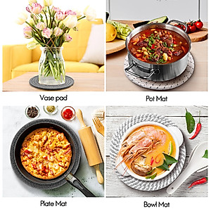 Ueixieo 7" Trivets for Hot Dishes, Hot pots and Pans, 4 Pcs Pot Holders for Kitchen，Heat Resistant Hot Holders are Used to Protect Your Furniture and Tables, Professional Home Essentials