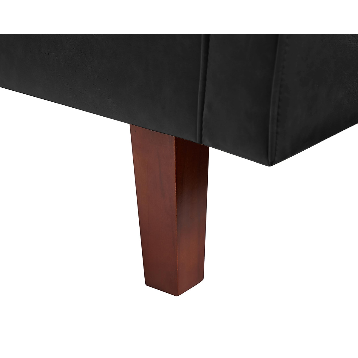 Faxu Leather Futon Sofa Bed Convertible Couch Daybed,Folded Upholstered Sleeper Loveseat for Small Space with Solid Wood Legs ,Multi-functional Tufted Sofa & Couches for Seating Napping Overnight