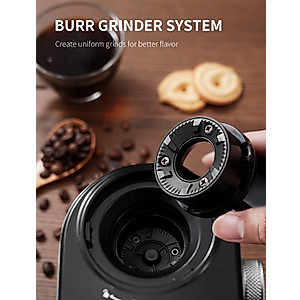 SHARDOR Coffee Grinder, Adjustable Burr Mill with 16 Precise Grind Setting for 2-14 Cup, Silver