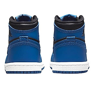 Jordan Baby Boy's Jordan 1 Retro High OG (Infant/Toddler) Dark Marina Blue/Black/White 4 Toddler M