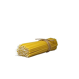 Pure Beeswax Church Candles, Orthodox Church Tapers 7.5 Inches (19 cm), Handmade, 50 candles