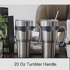 Govdune Handle Compatible with RTIC Tumbler 20oz Yeti Rambler 20 Oz, Anti-slip Tumbler Handle (4 PCS)