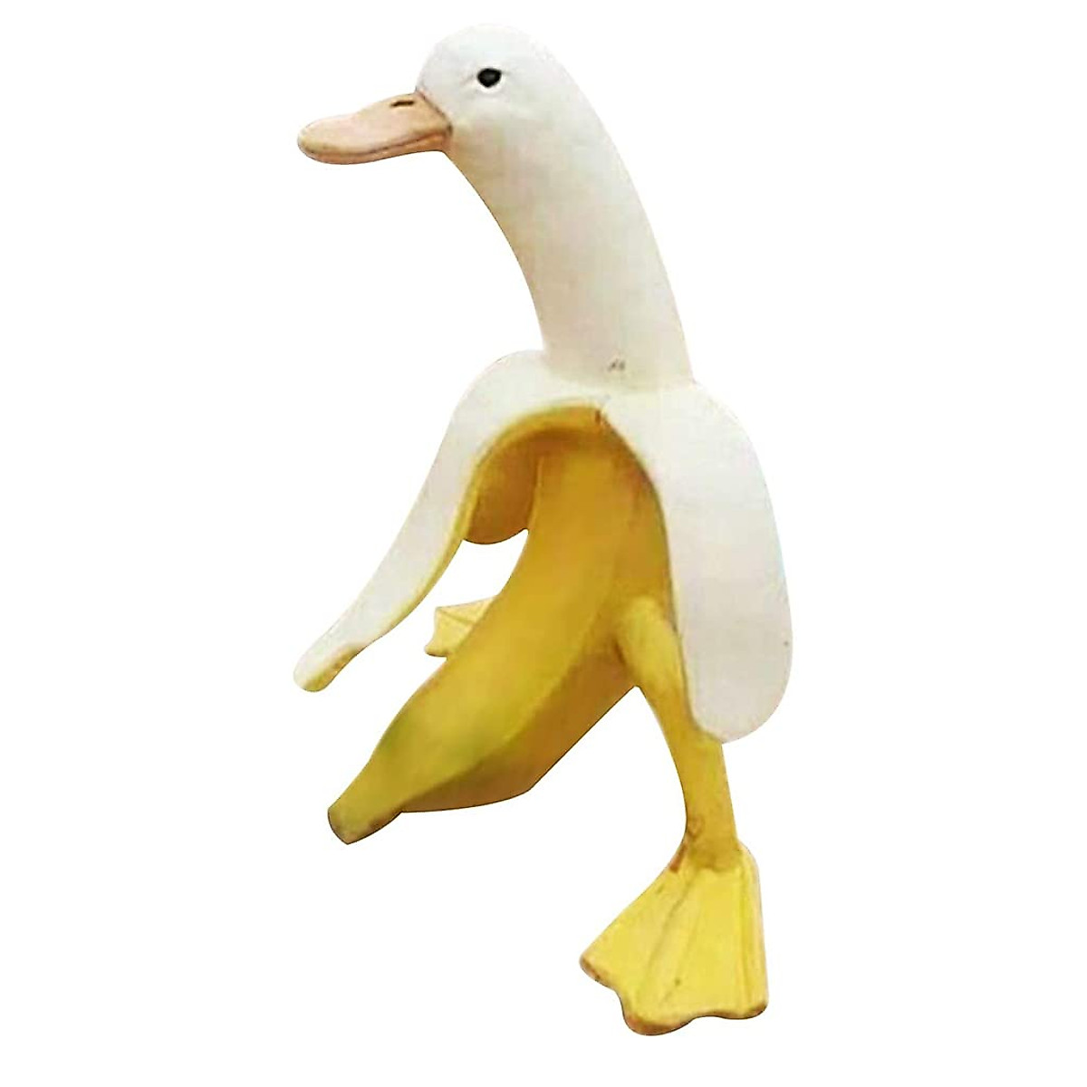 MAOSUO Banana Duck Sculpture Resin Creative Cute Ornament Art Statue Home Office Yard Garden Outdoor Indoor Decoration Home Decor DIY Art Craft Ideal Gift