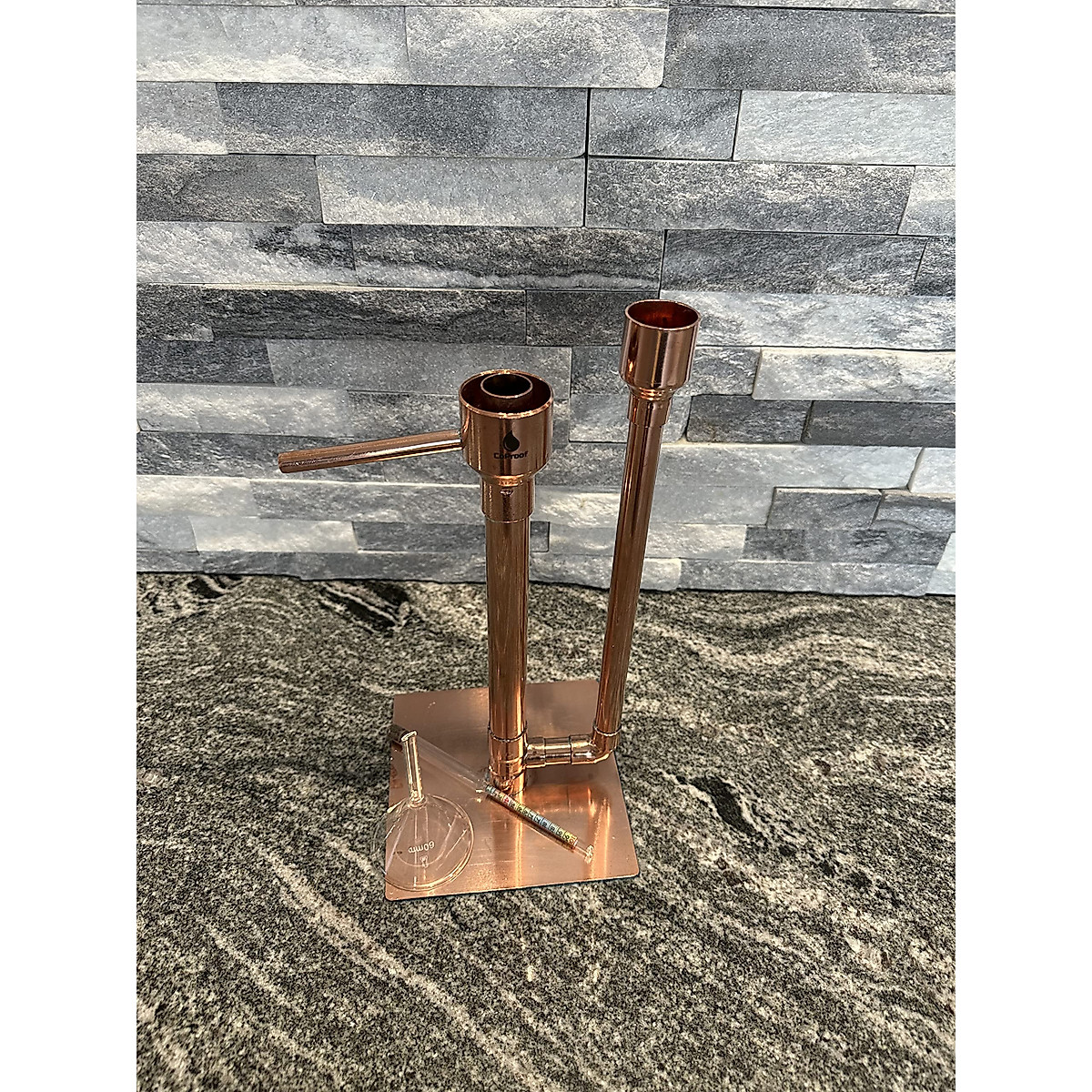 CoProof Copper Proofing Parrot Heads for Air Still Distilling 100% Lead Free,Brewing Beer, Moonshine, Tequila with Funnel and Hydrometer