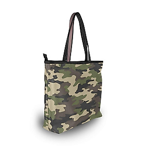 Abstract Camo Camouflage Handbags and Purse for Women Tote Bag Large Capacity Top Handle Shopper Shoulder Bag