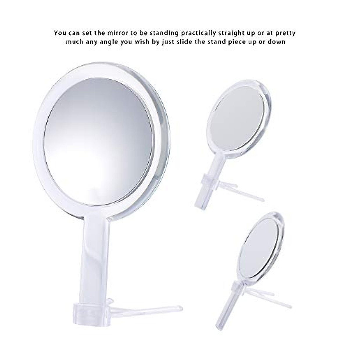 B Beauty Planet Handheld Mirror with Handle Double Sided, 1x/15x Magnifying Hand Mirror for Women, Hand Held Mirror with Adjustable Stand, 6"