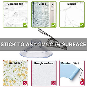 AccEncyc 24Pcs Suction Cup Clips for Windows 2" Suction Clips Clear Suction Cup Clamp Holder Suction Cup with Spring Clamps Sucker clamp Clip Window Swivel Clip with Suction Cup