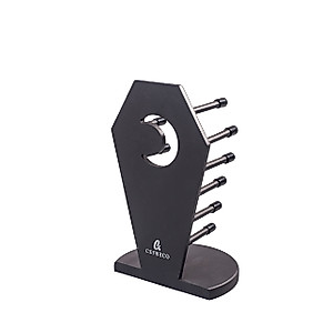 CEFRECO Coffin Eyeshadow Palette Organizer - Gothic Valentines Decor for Oddities and Curiosities - Coffin Decor Makeup Holder for Vanity - Goth Halloween Decor for Bathroom and Bedroom