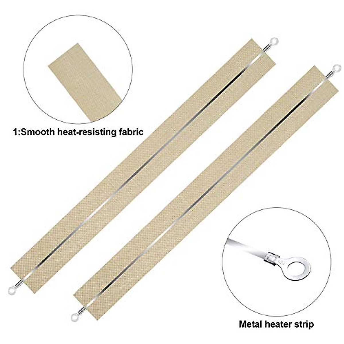 Honoson 10 Pieces Impulse Sealer Spare Repair Parts Kit Heating Element Service Heat Seal Strips Replacement Elements Compatible with F-400, FS-400, PFS-400