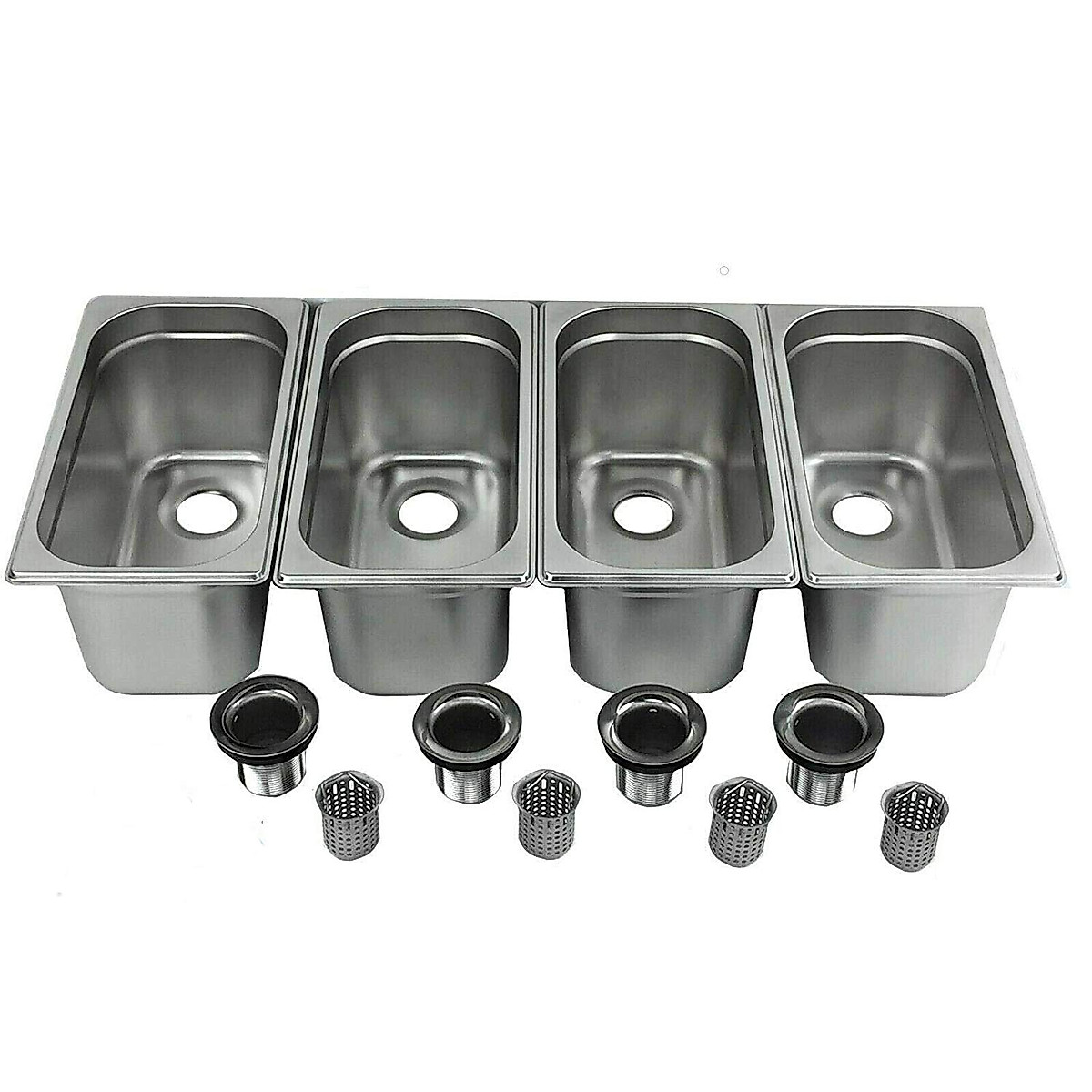 Standard 4 Compartment Sink Set & Hand Washing for Concession Stand Food Trailer
