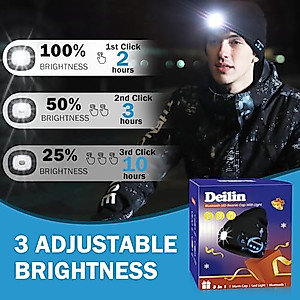 Bluetooth for Women Men Dad Beanie Hats with Light，Musical Knitted Cap with Headphone(Red)