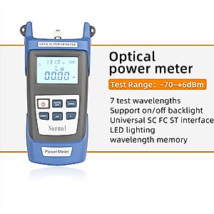 Wokyo FTTH Fiber Optic Termination Tool Kit, Fiber Optical Cable Cold Connection Tool Kit w/FC-6S Fiber Cleaver 10mW Visual Fault Locator Optical Power Meter for CATV Engineering