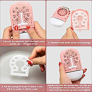 Honoson USB Lash Fan Dryer Handheld Air Conditioning Blower Mini Portable Rechargeable Eyelashes Dryer Fans with Tweezers and lash Inspection Mirror for Eyelash Extension Women