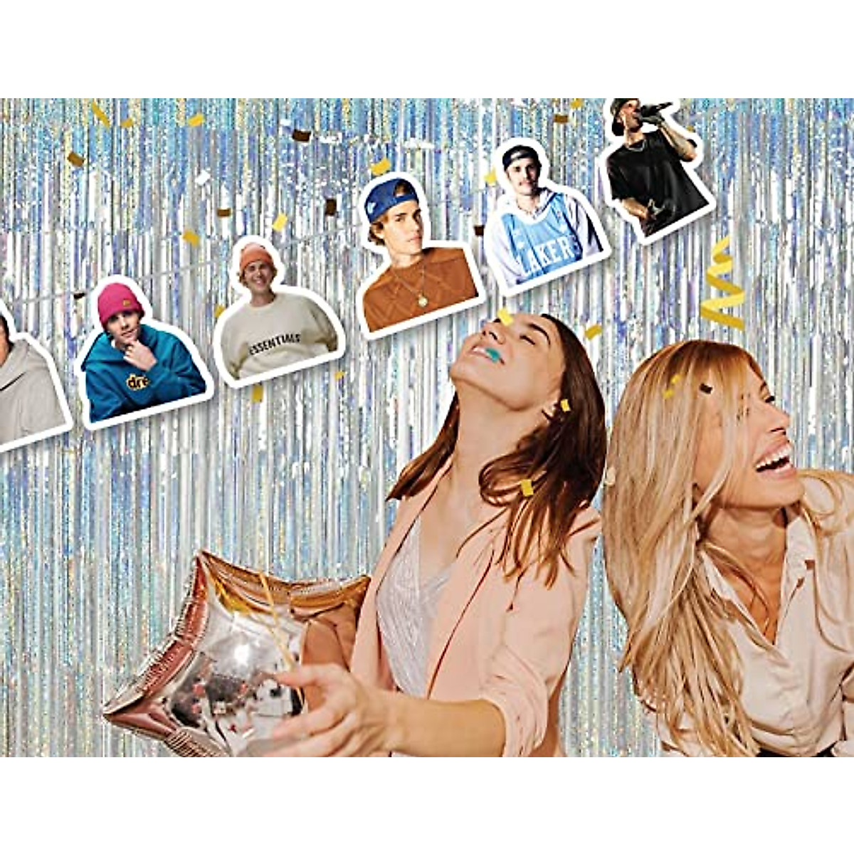 Pop Music Party Banner Decoration (10 foot) for Justin Bedroom Decor, Birthday Parties, Showers, Concerts, Coworker Gift, or Wall Decor