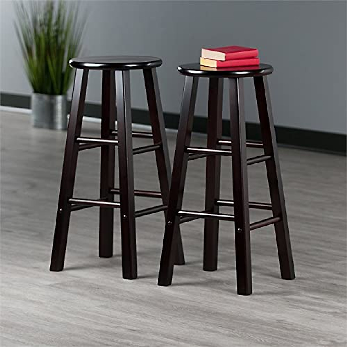 Winsome Wood Element Bar Stools, 2-Pc Set, Espresso