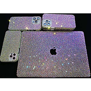 Teazgopx Bling Rhinestone MacBook Pro 14 inch Case A2779 M2 Pro / M2 Max chip & A2442 M1 Pro / M1 Max chip (2023/2021),Glitter Sparkle Diamond Fashion Luxury Shiny Crystal Hard Shell for Women Girls