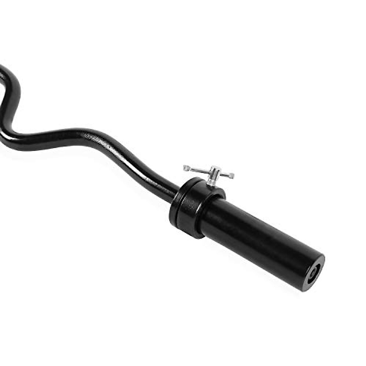 CAP Barbell Olympic Super Curl Bar, Black New Version, 48-Inch (OBIS-48B)